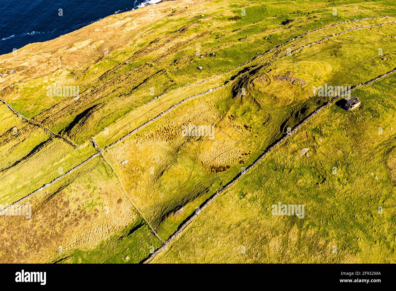 Aerial view of Dunmore Head by Portnoo in County Donegal, Ireland Stock ...