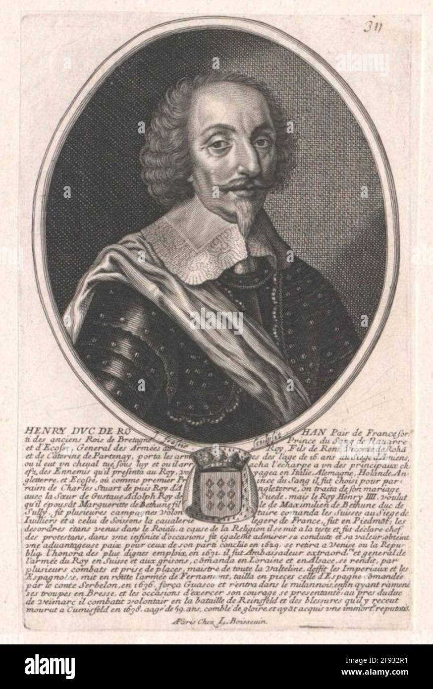 Rohan, 1. Duke of Rohan, Prince de Léon, Henri de Stock Photo - Alamy