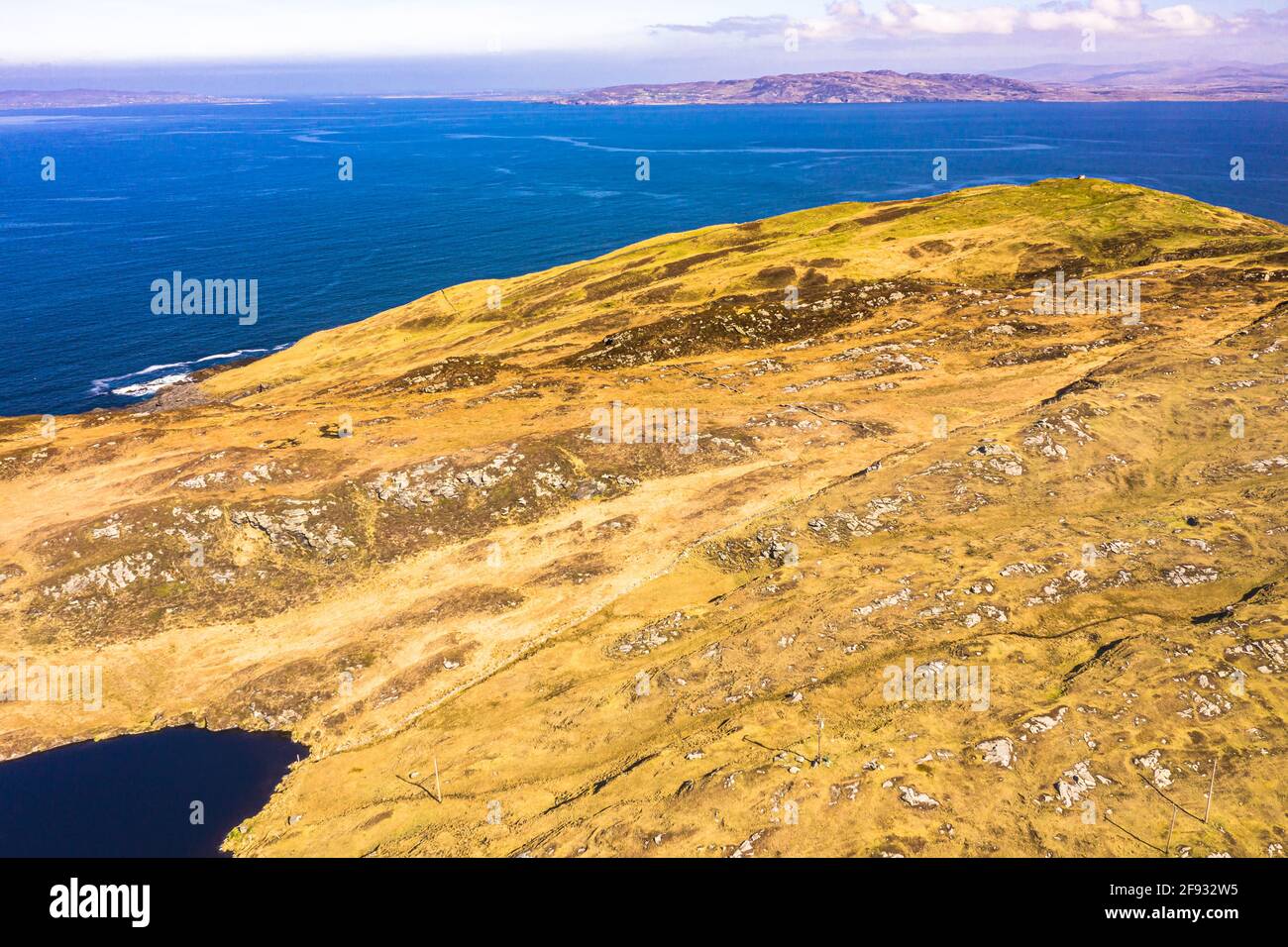 Aerial view of Dunmore Head by Portnoo in County Donegal, Ireland Stock ...