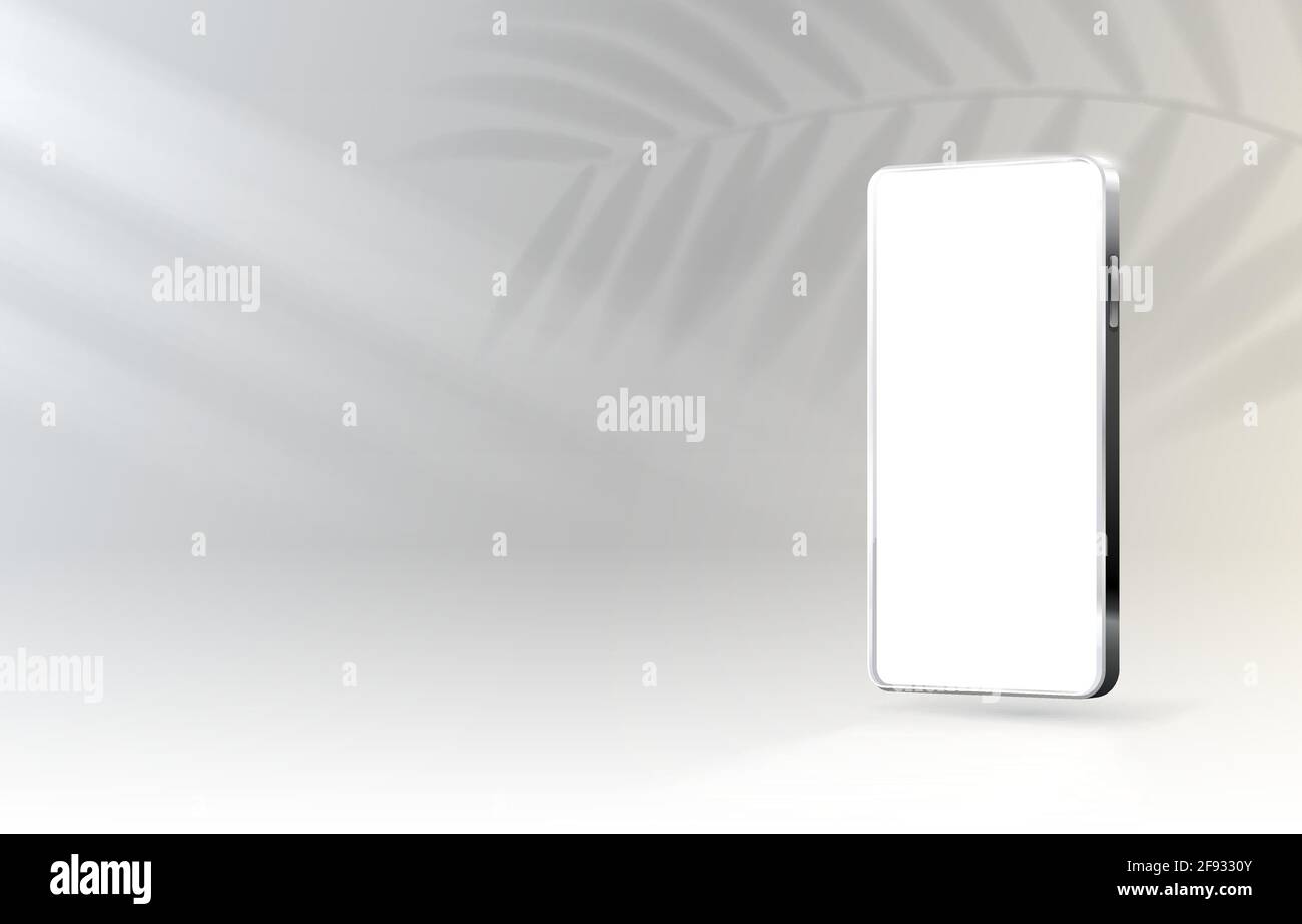 Smartphone mobile screen, technology mobile display light. Vector ...