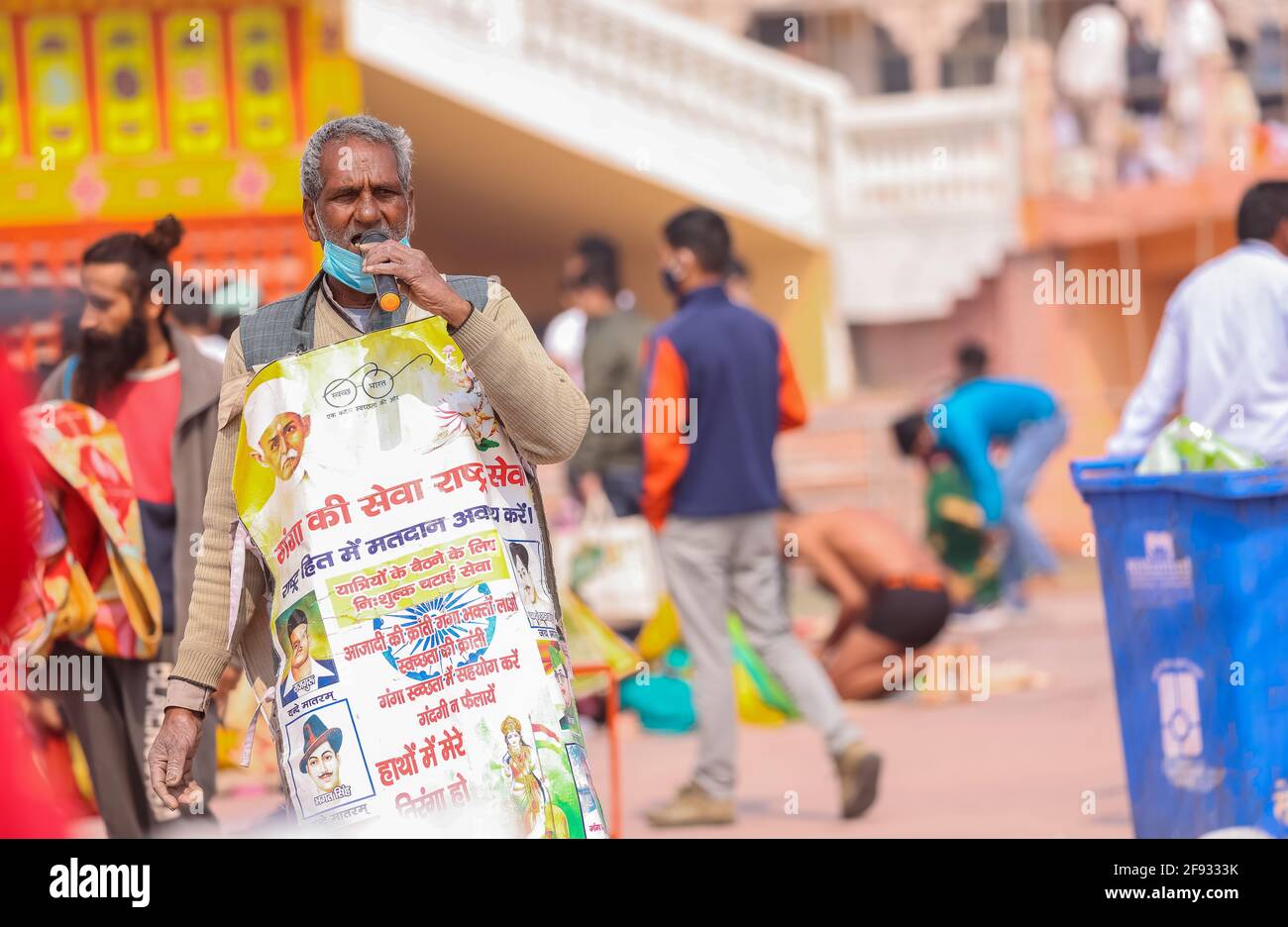 HARIDWAR, INDIA, FEBRUARY 2021 : Portrait of Indian Sadhu in ...