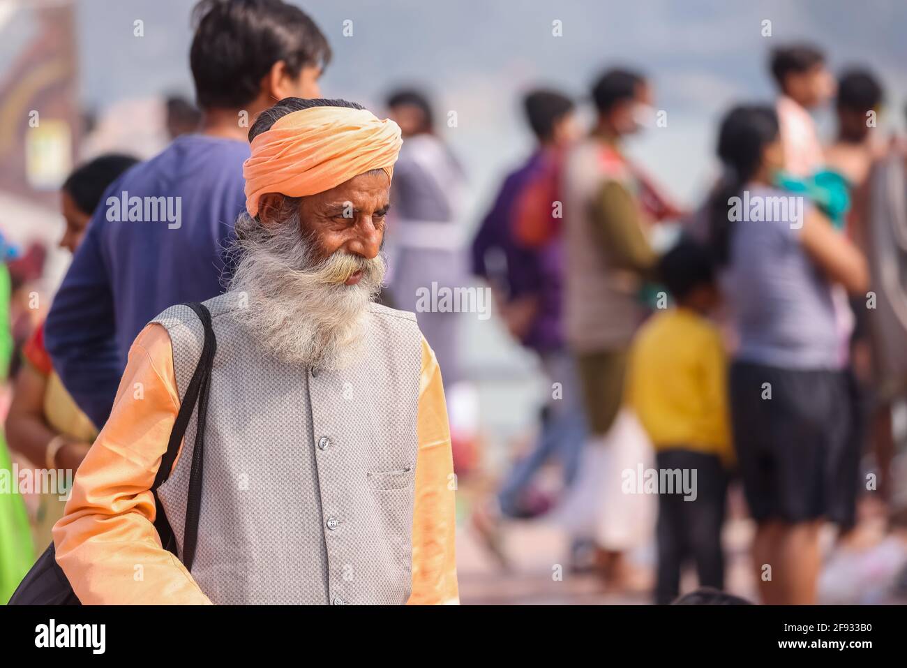 HARIDWAR, INDIA, FEBRUARY 2021 : Portrait of Indian Sadhu in ...