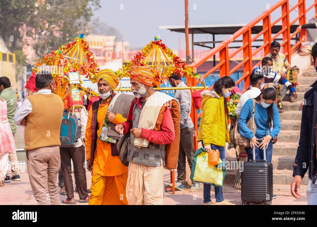 HARIDWAR, INDIA, FEBRUARY 2021 : Portrait of Indian Sadhu in ...