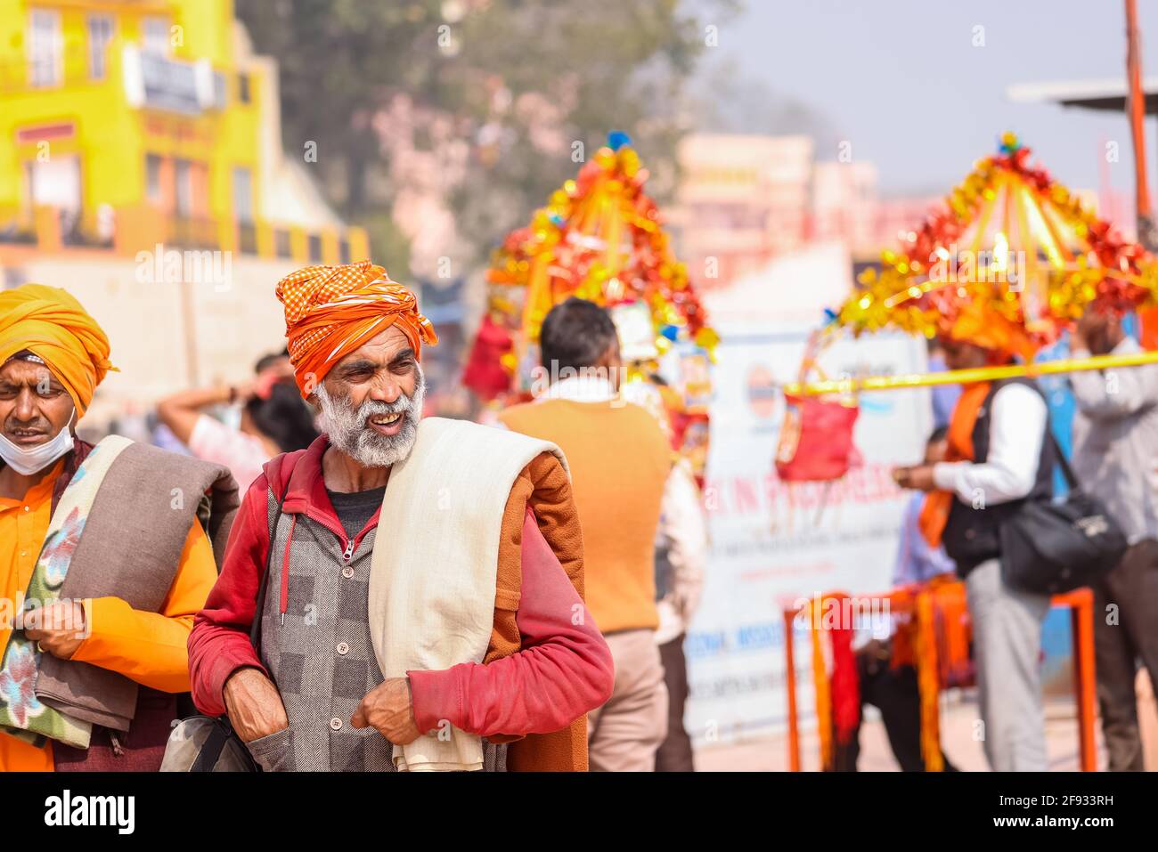 HARIDWAR, INDIA, FEBRUARY 2021 : Portrait of Indian Sadhu in ...