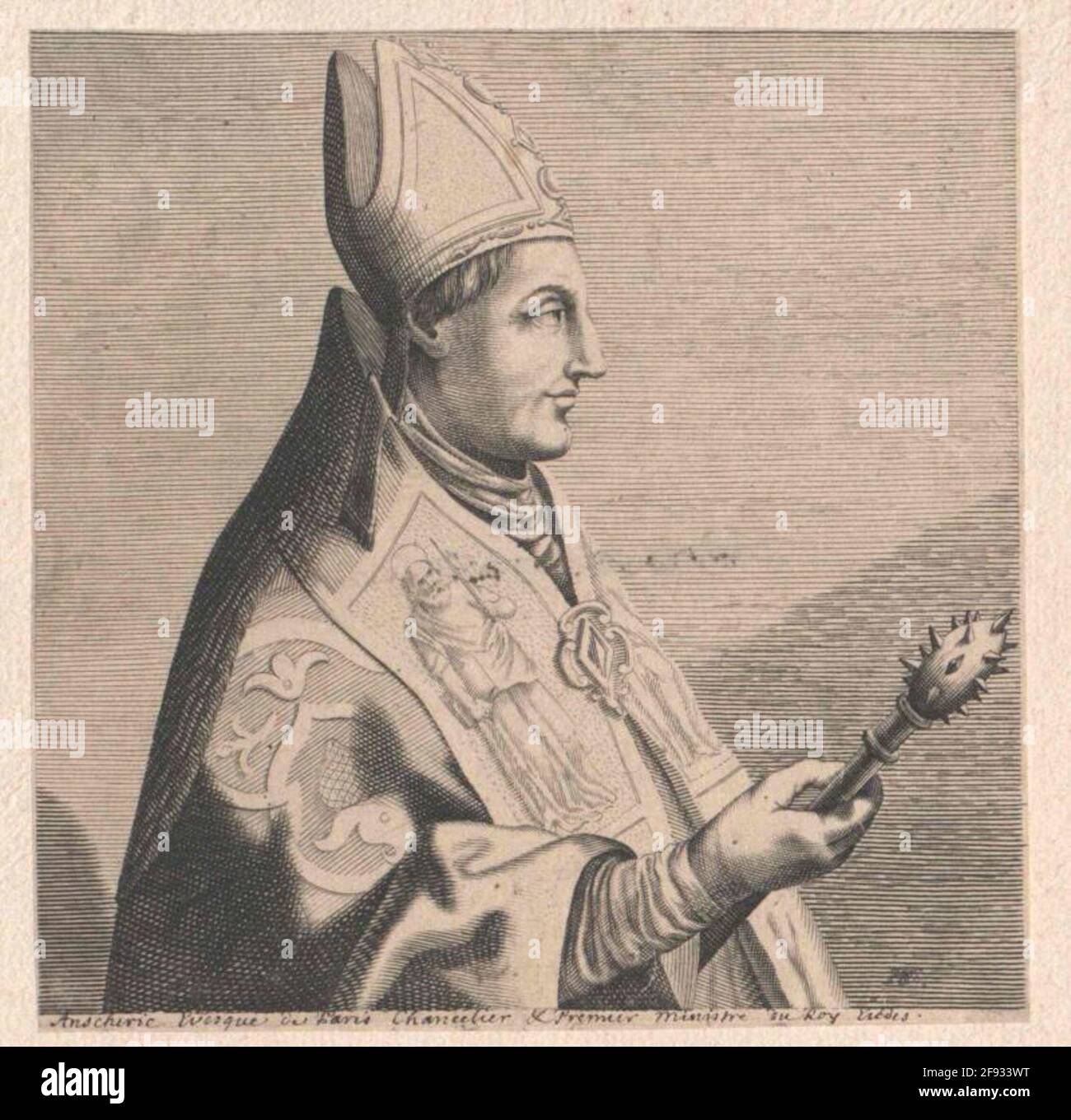 Ansgar of Hamburg, Saint Stock Photo - Alamy