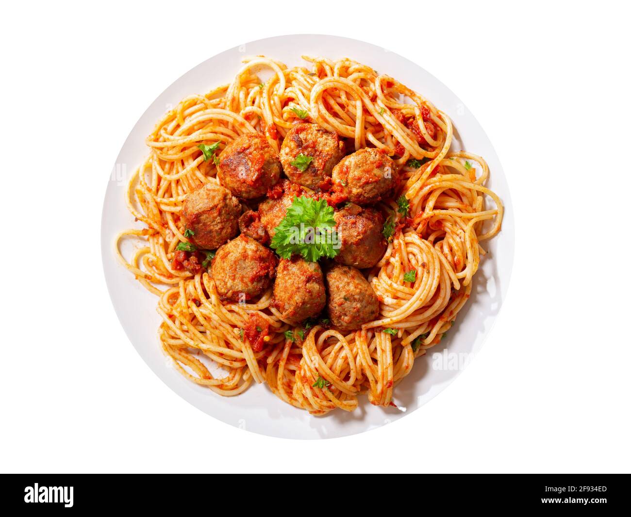 Plate Of Spaghetti White Background