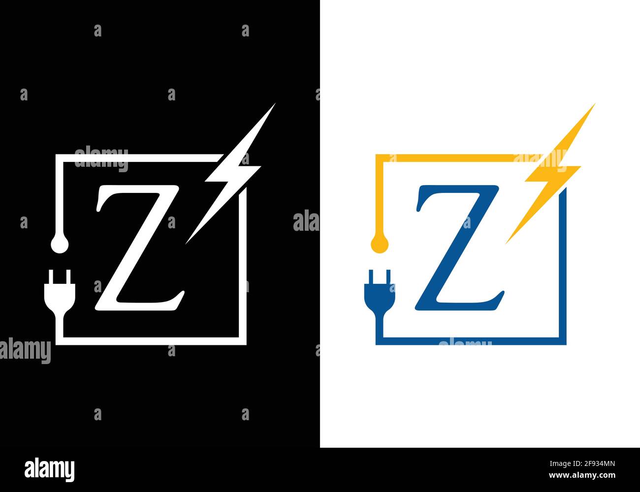 Z Electrical Logo template Lighting bolt sign symbol Stock Vector Image ...