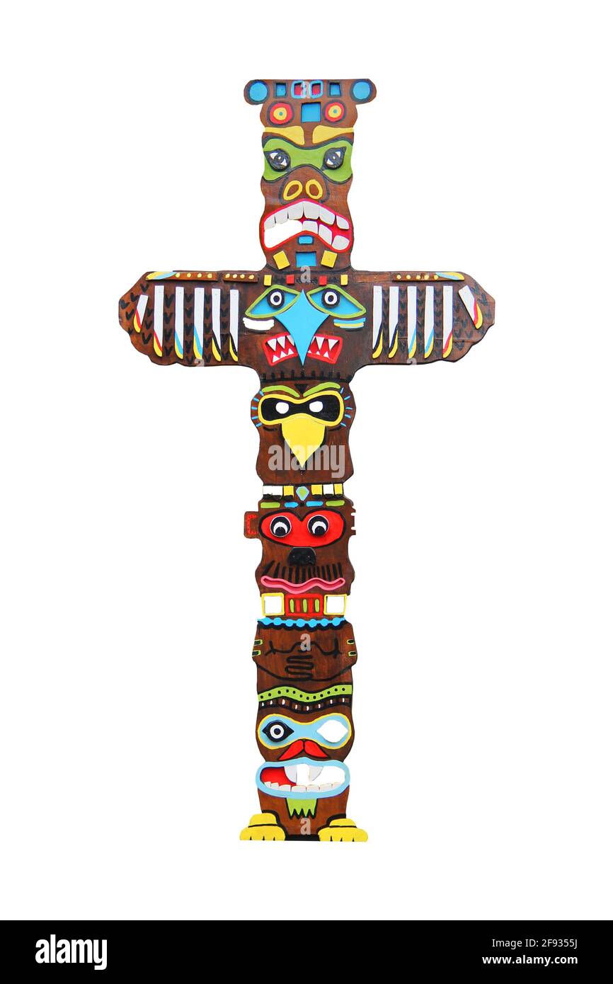 Painted totem Cut Out Stock Images & Pictures - Alamy