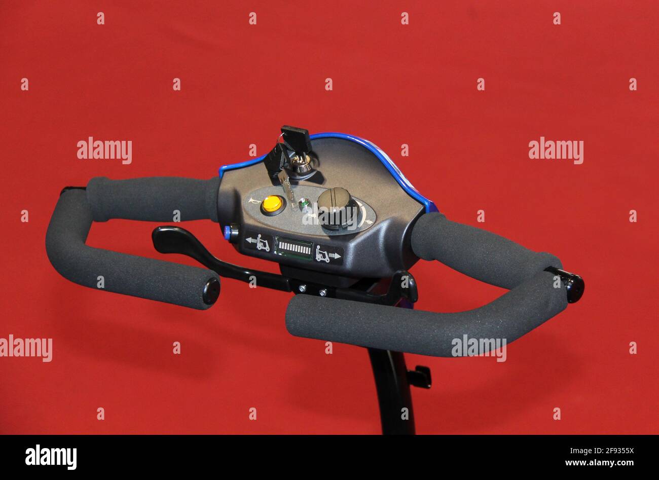 The Hand Controls of a Lightweight Mobility Scooter Stock Photo - Alamy