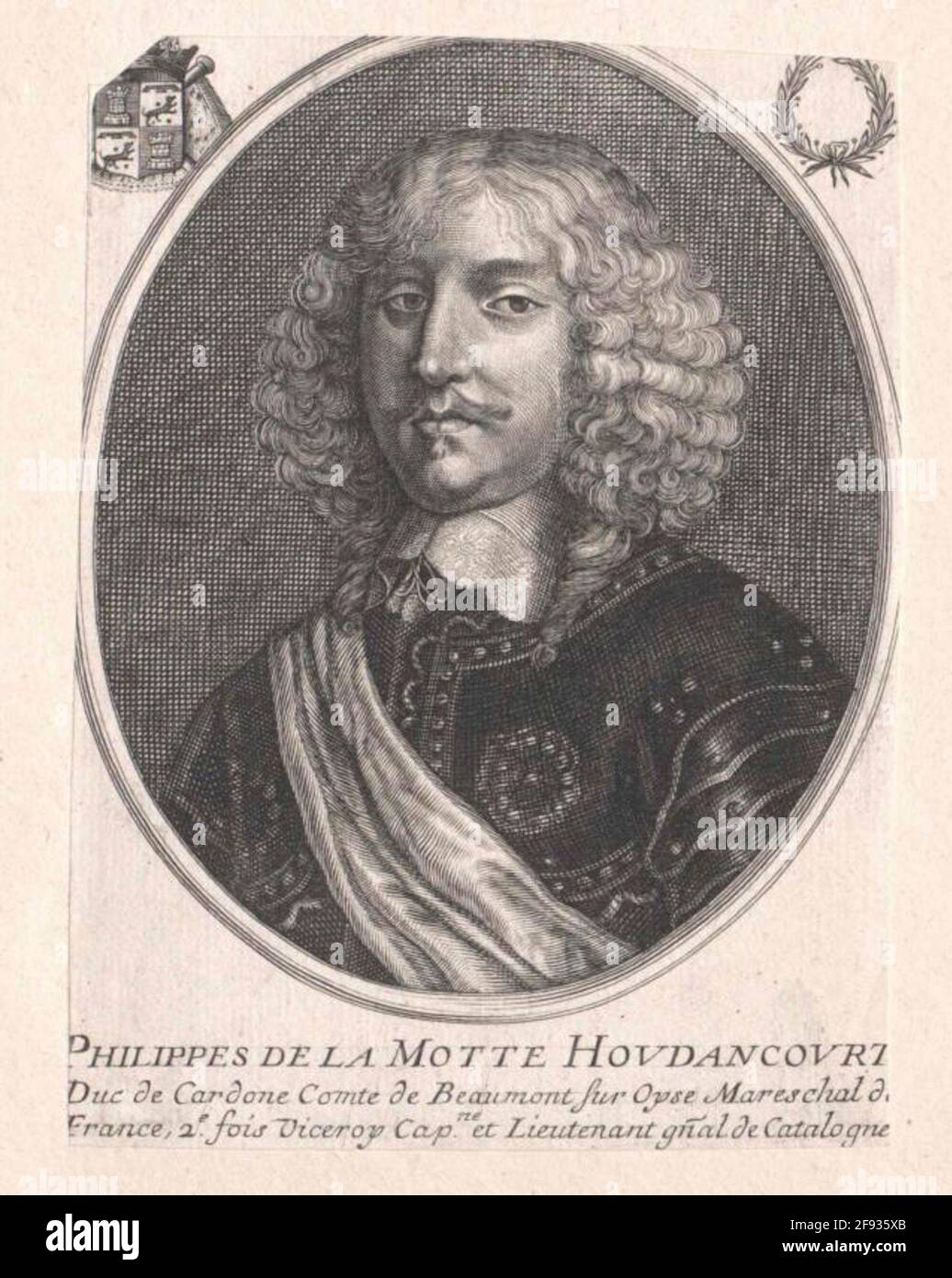 The Mothe-Houdancourt, Duke de Cardone, Philippe Comte de Stock Photo ...