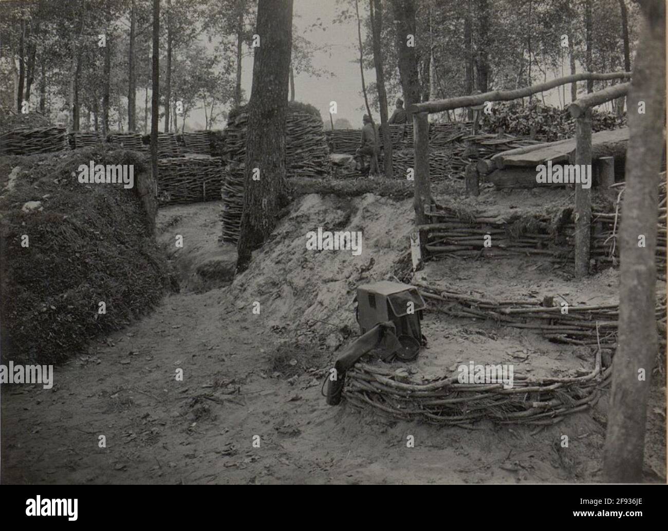 Grated ditch with bridge and flanking trench west of Romaniec Stock ...