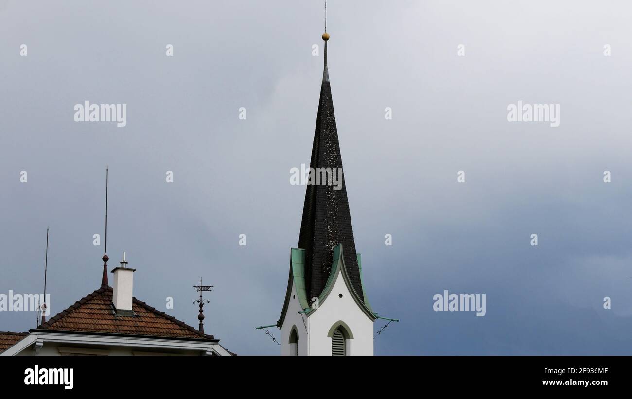 Pointed church roofs hi-res stock photography and images - Alamy