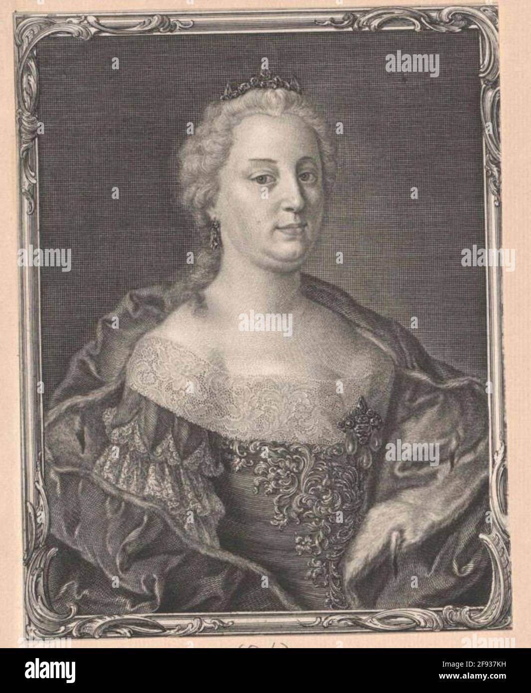 Maria Theresia, Roman-German Empress Copper engraving without an artist ...