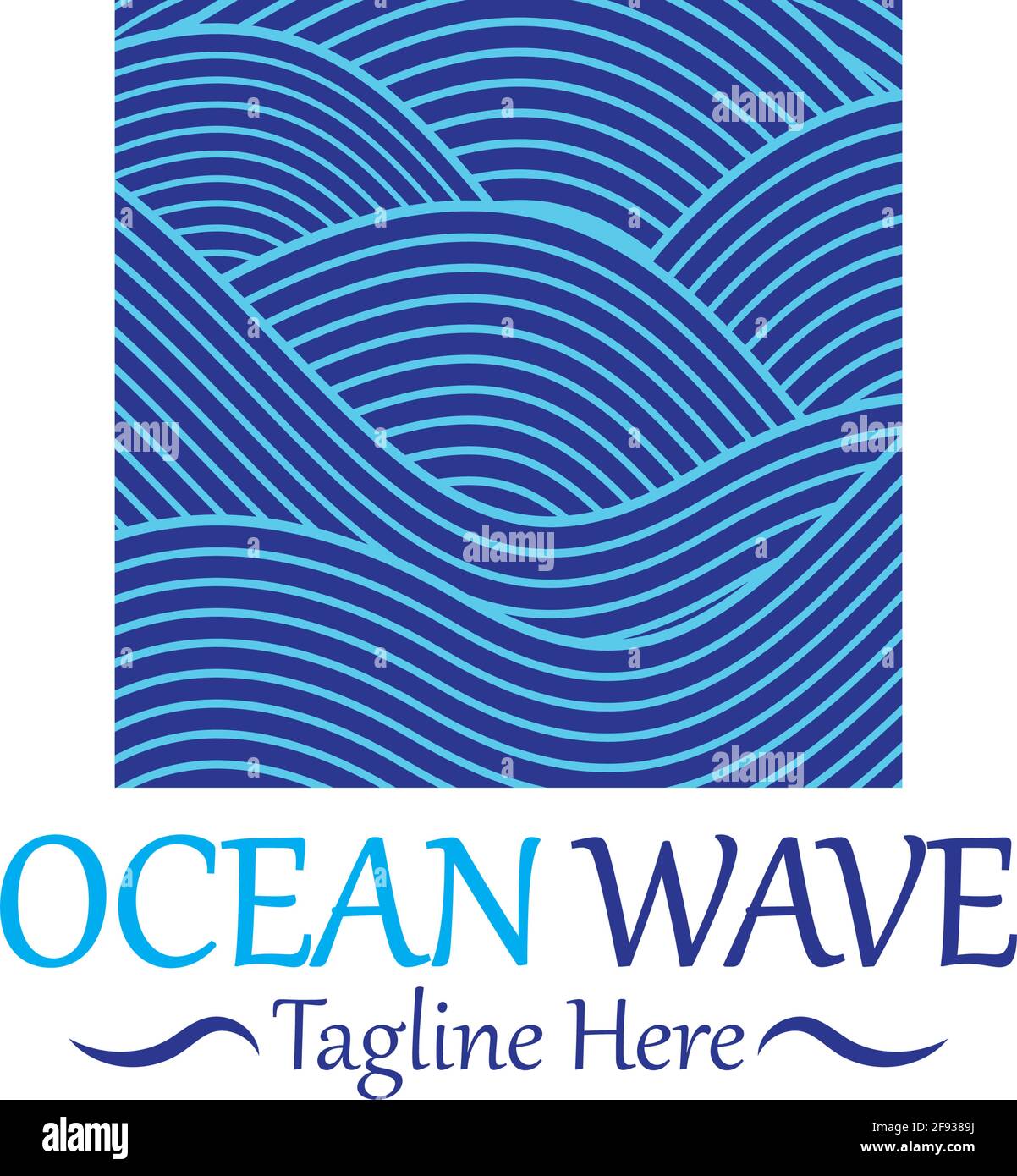 Abstract Blue Ocean Wave In Asian Style. Vector Illustration Stock ...