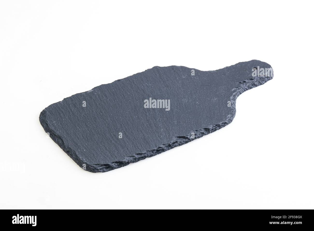 Black stone board isolated on white background Stock Photo - Alamy