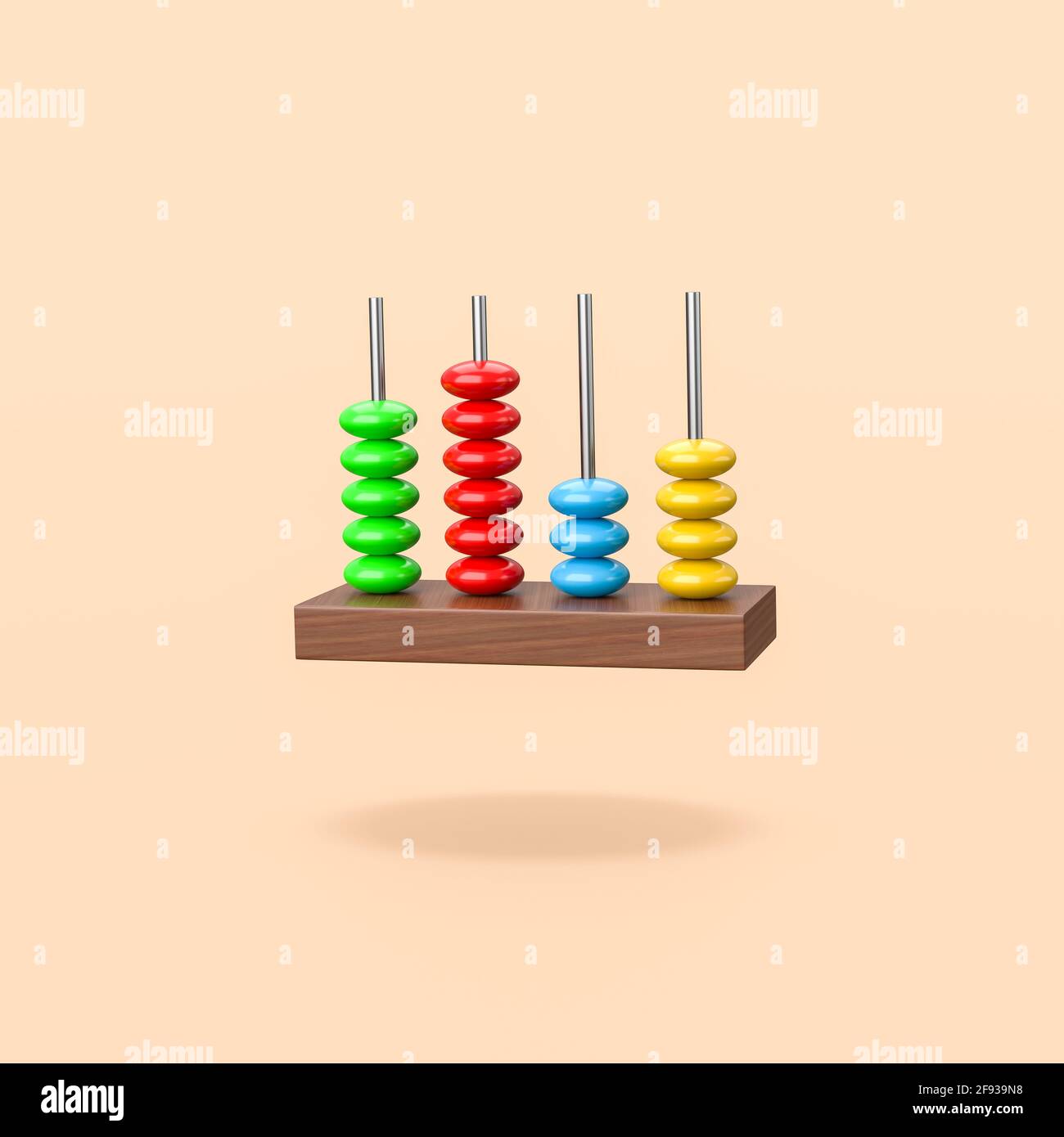 Colorful Wooden Abacus on Orange Background Stock Photo - Alamy