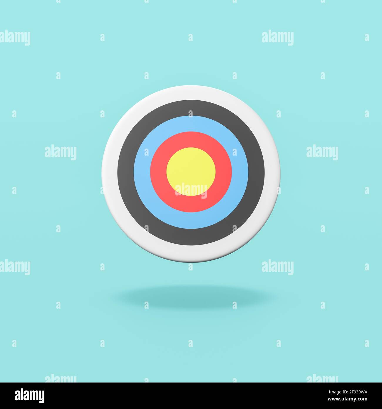 Colorful Arrow Target on Blue Background Stock Photo - Alamy
