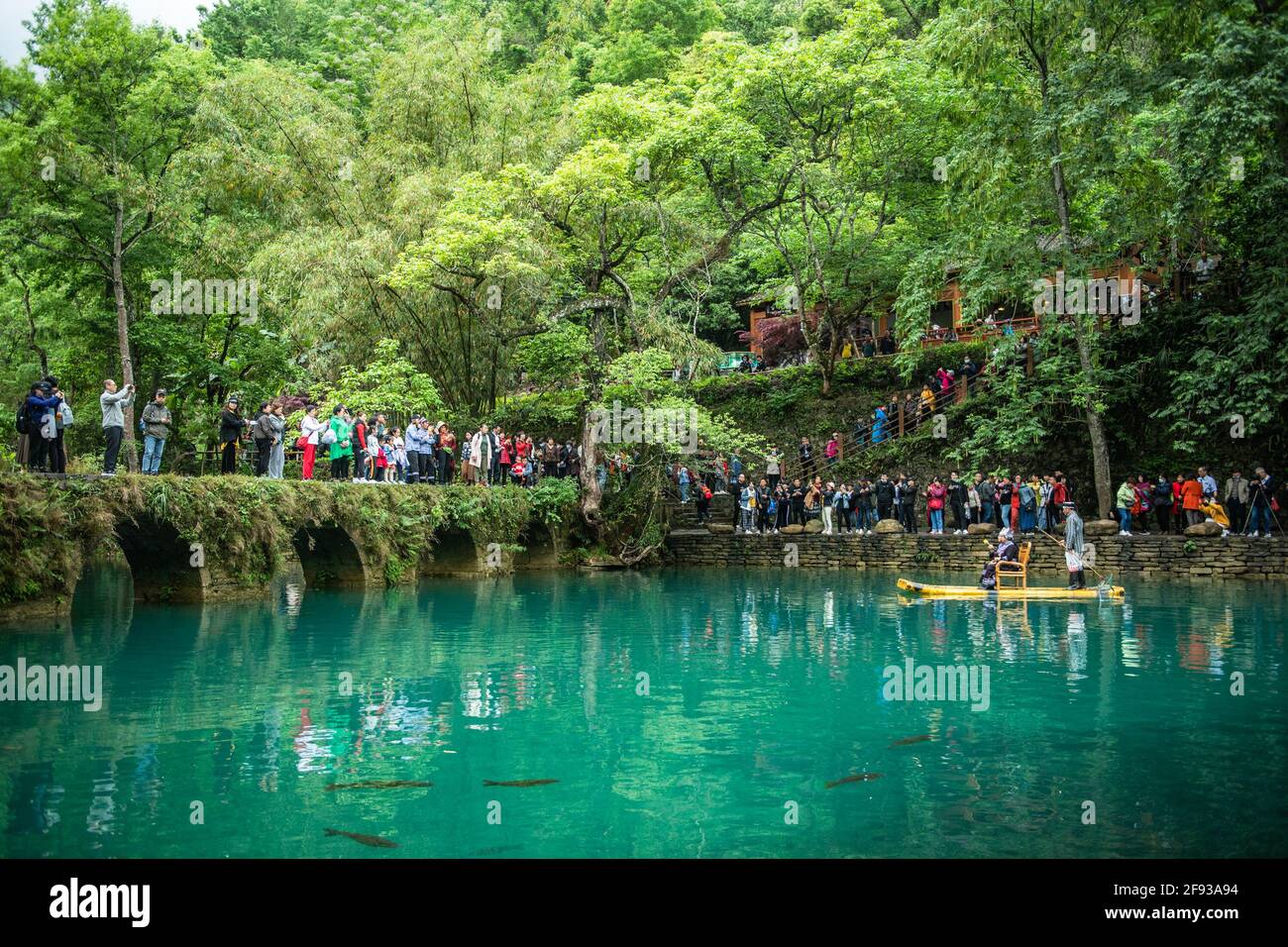 Libo, China's Guizhou Province. 15th Apr, 2021. Tourists visit ...