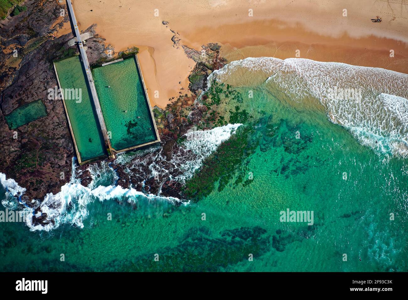 Aerial photo of the rock pool at Austinmer beach south of Sydney ...