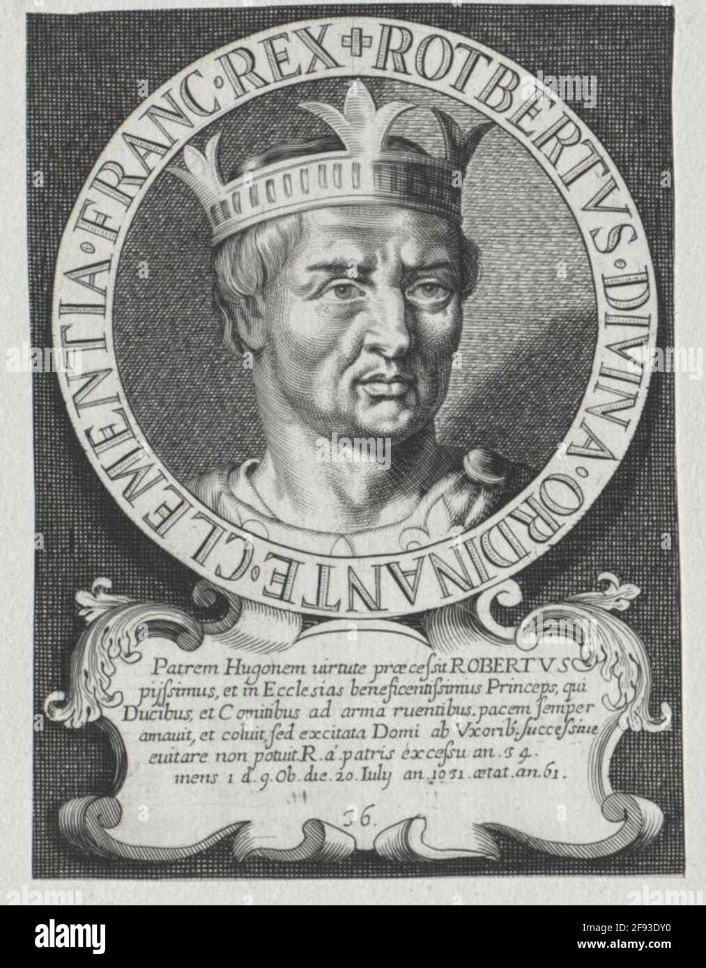 Robert II of the pious, king of France Stock Photo - Alamy