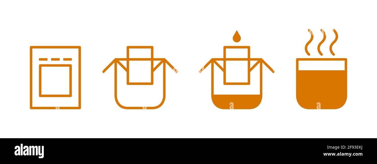 Drip coffee bag packaging Stock Vector Images - Alamy