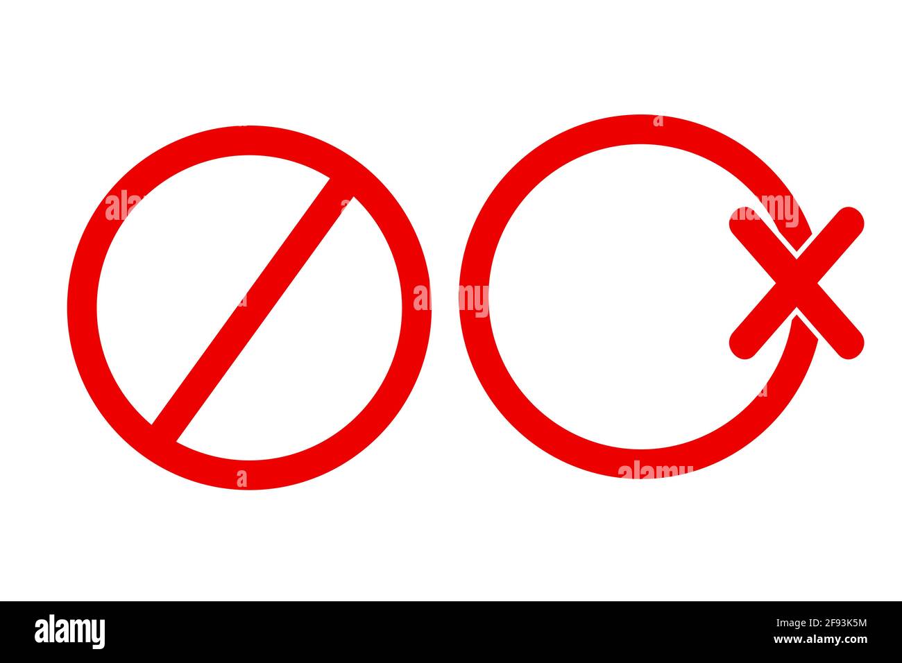 Simple vector Blank Prohibition Sign, Isolated on White Stock Vector ...