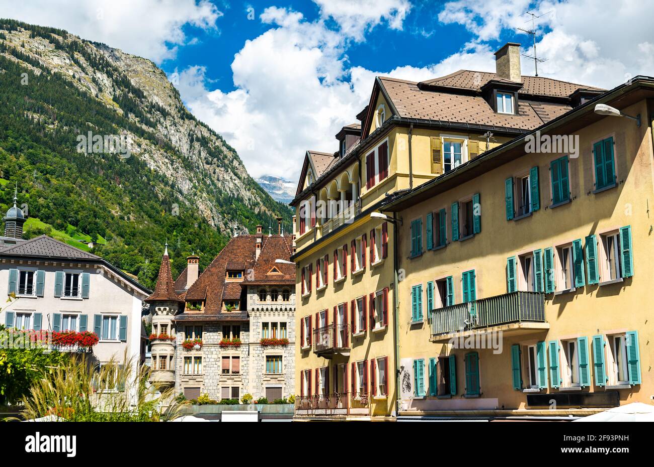 Architecture of Brig in Switzerland Stock Photo - Alamy