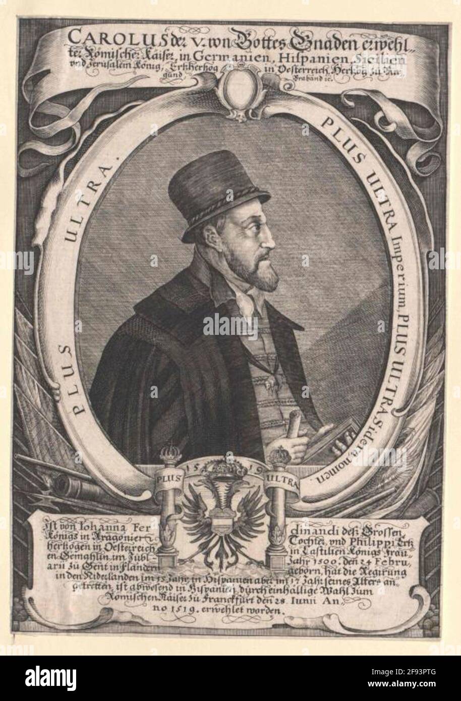 Karl V., Roman-German Kaiser Stecher: Trochel, Peter Stock Photo - Alamy