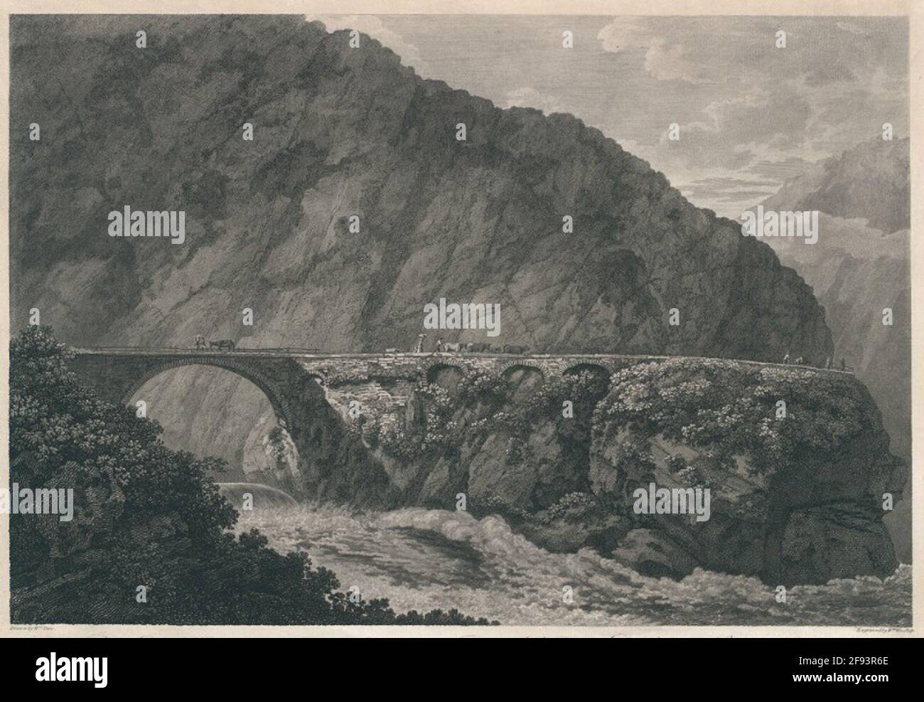 The Devil's Bridge, in the Canton of Uri in Switzerland. Le Pont du ...