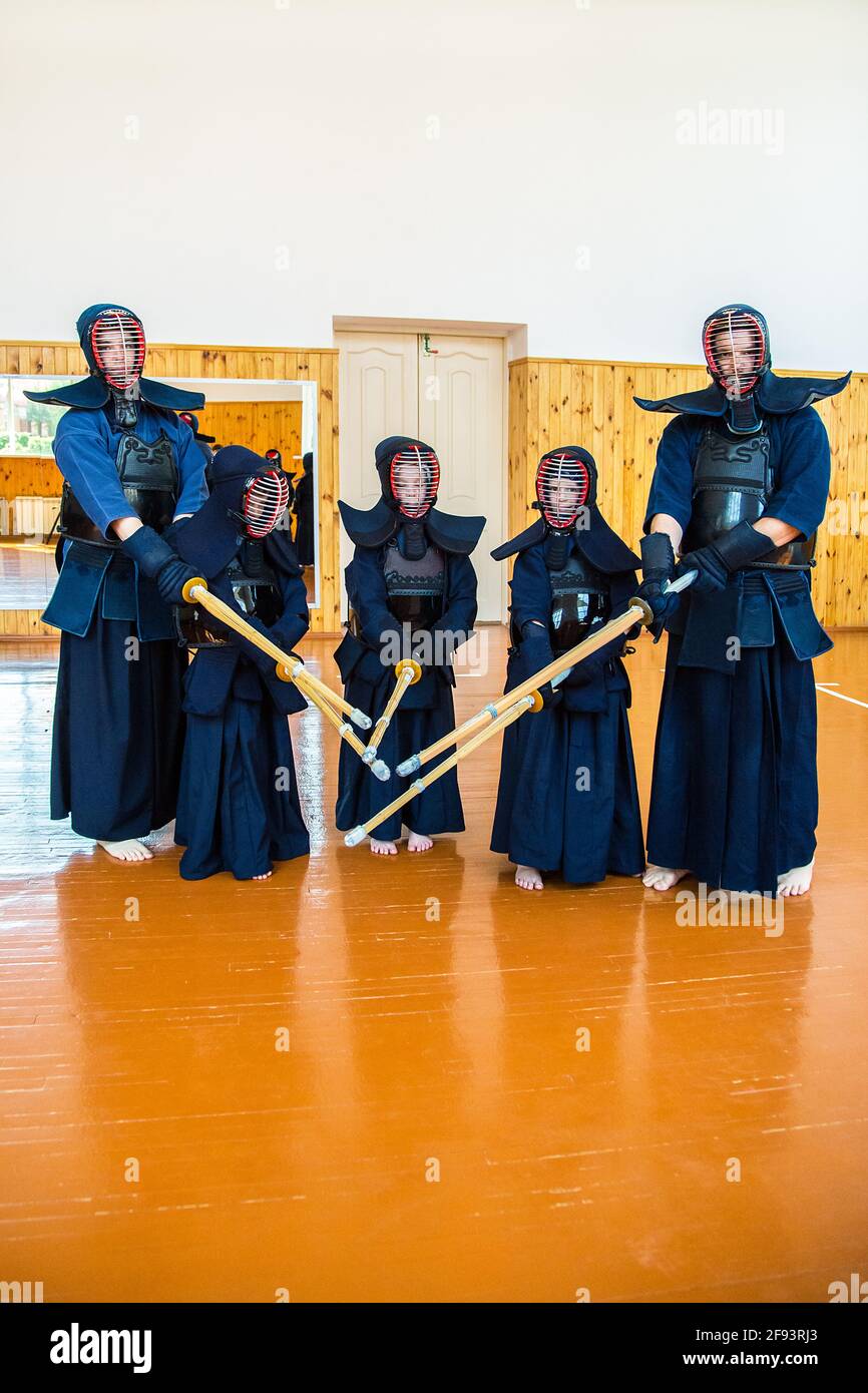 Japanese martial art of fighting the sword. School for children and ...