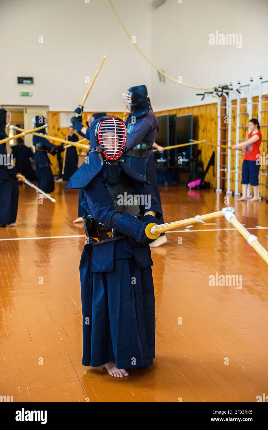 Japanese martial art of fighting the sword. School for children and ...