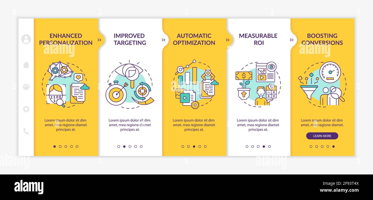 Smart content benefits onboarding vector template Stock Vector Image & Art - Alamy