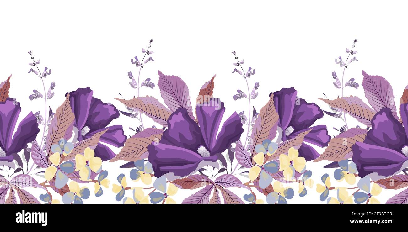 Yellow Flower Vector Border