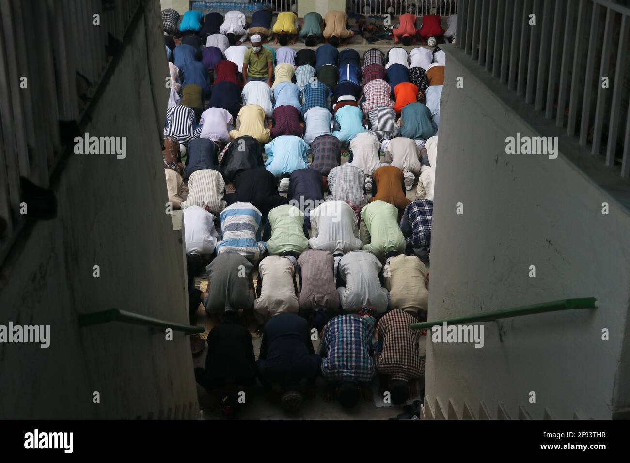Kathmandu, NE, Nepal. 16th Apr, 2021. Nepali Muslims offer prayers ...