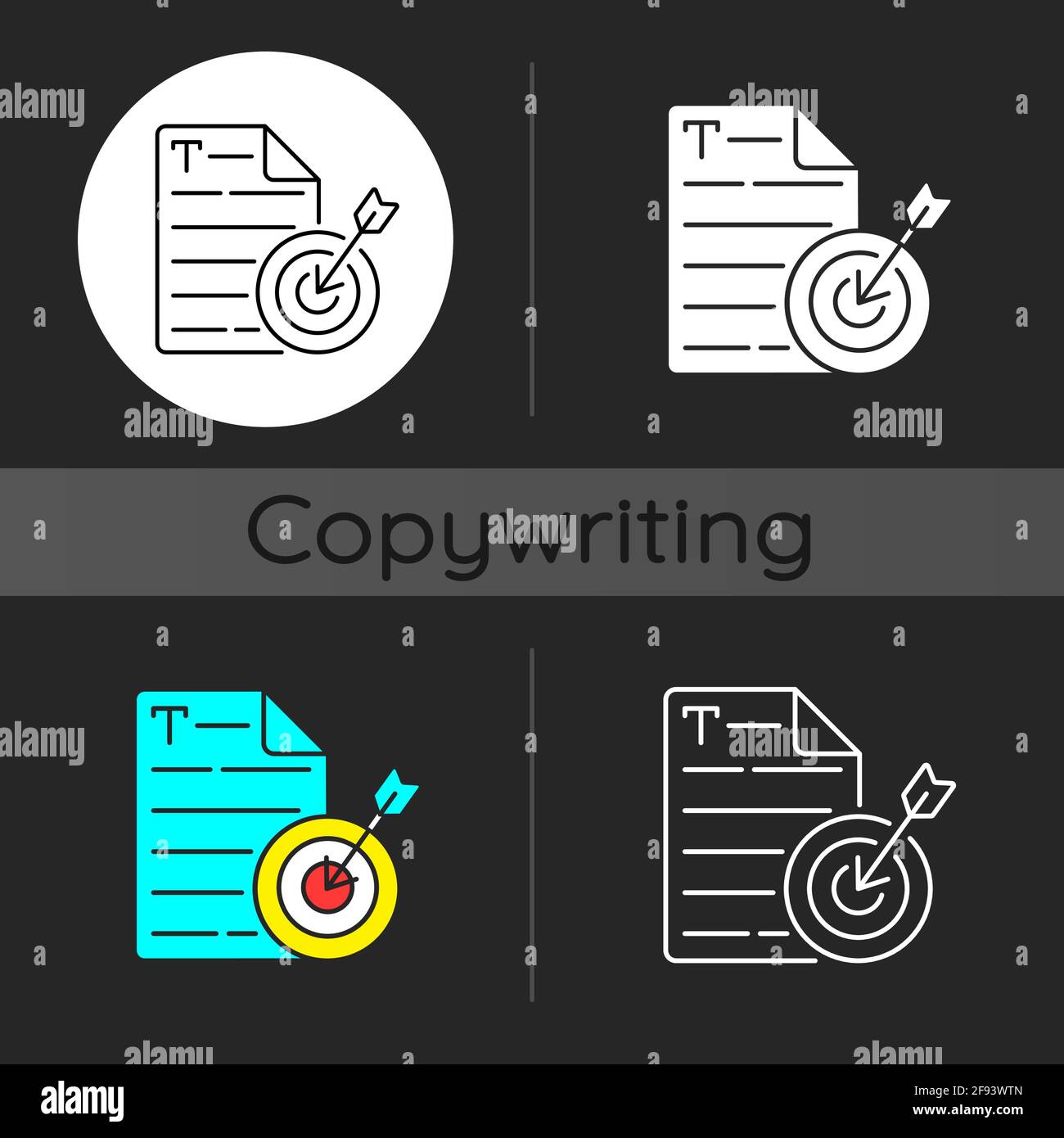 Aiming at target audience dark theme icon Stock Vector Image & Art - Alamy