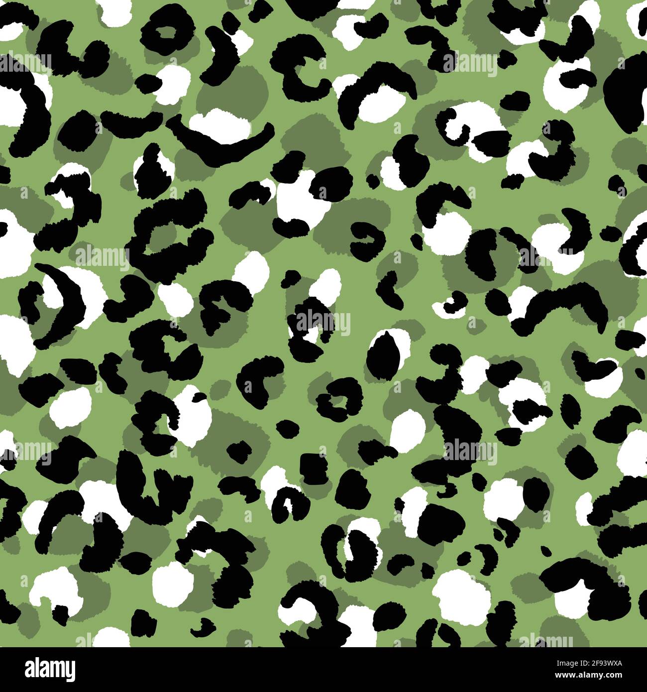 Green Leopard Print Vector