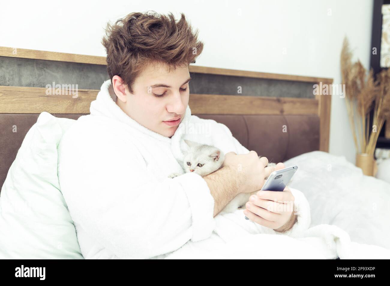 Man with a kitten man with a kitten hi-res stock photography and images ...