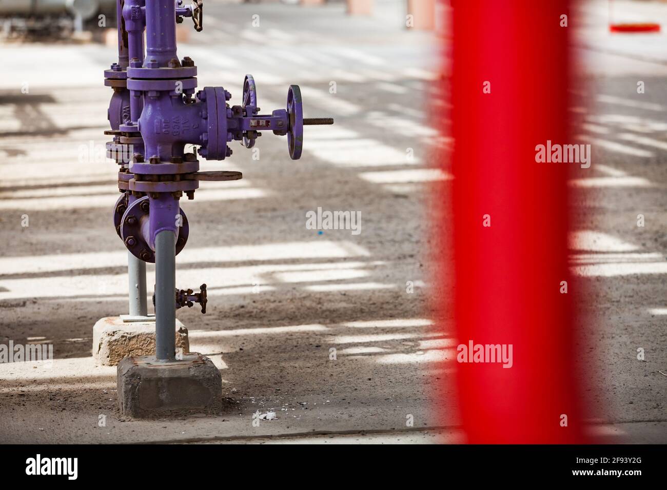 Petrochemical plant. Abstract industrial background. Modern oil ...
