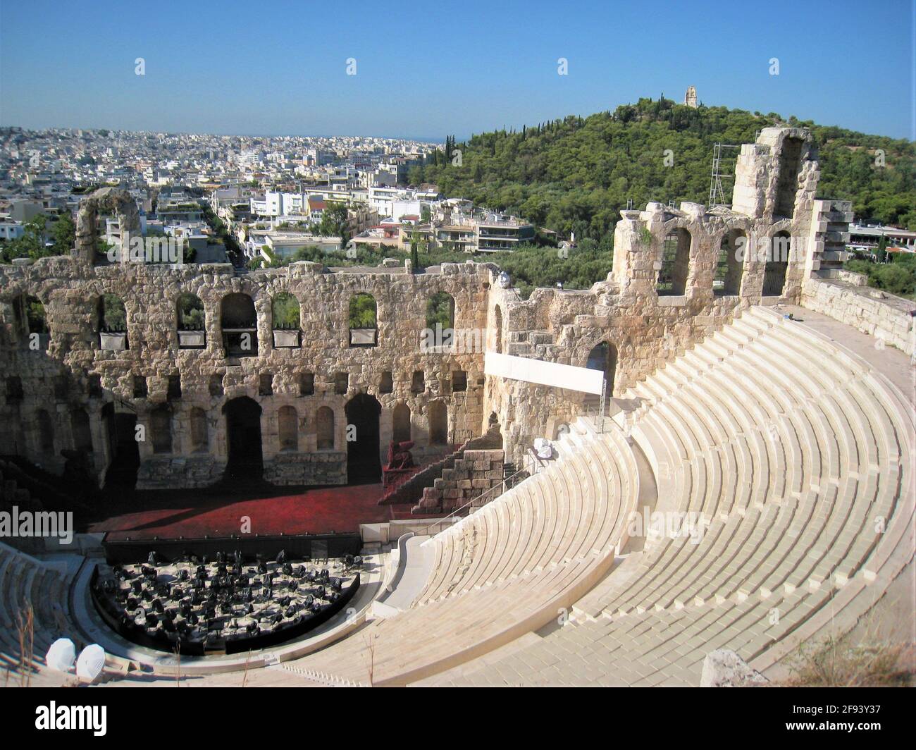 The beautiful Odeon of Herodes Atticus Theatre Arena in Athens, Greece ...