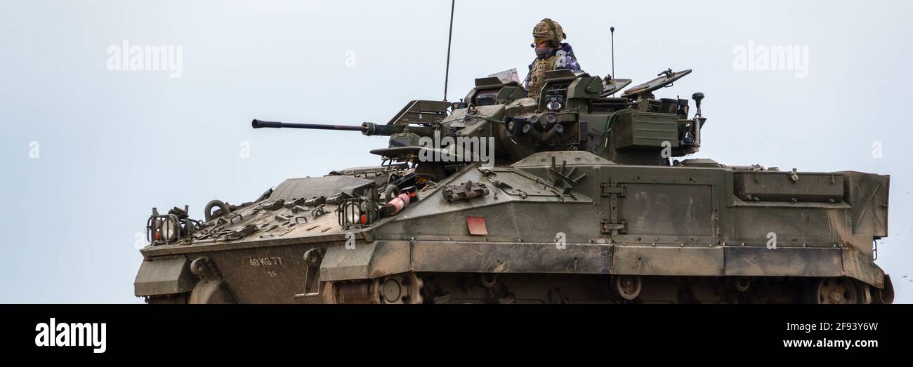 British army Warrior FV510 tracked armored Light Infantry Fighting ...