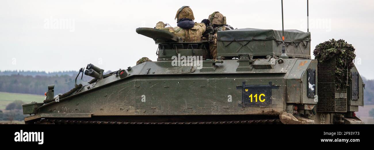 British army FV103 Spartan tracked armored Light Infantry Fighting ...