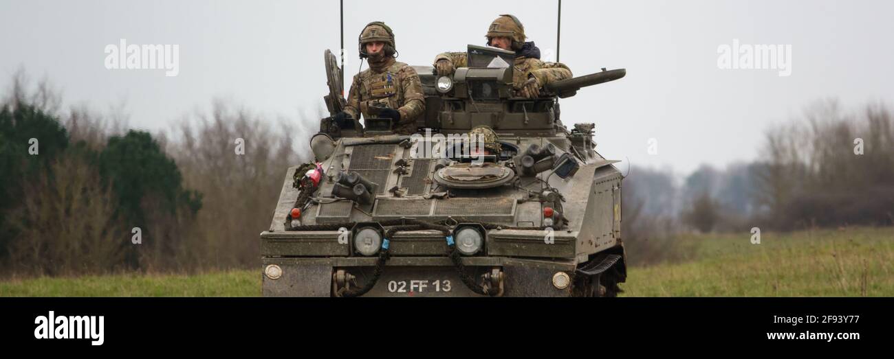 British army FV103 Spartan tracked armored Light Infantry Fighting ...
