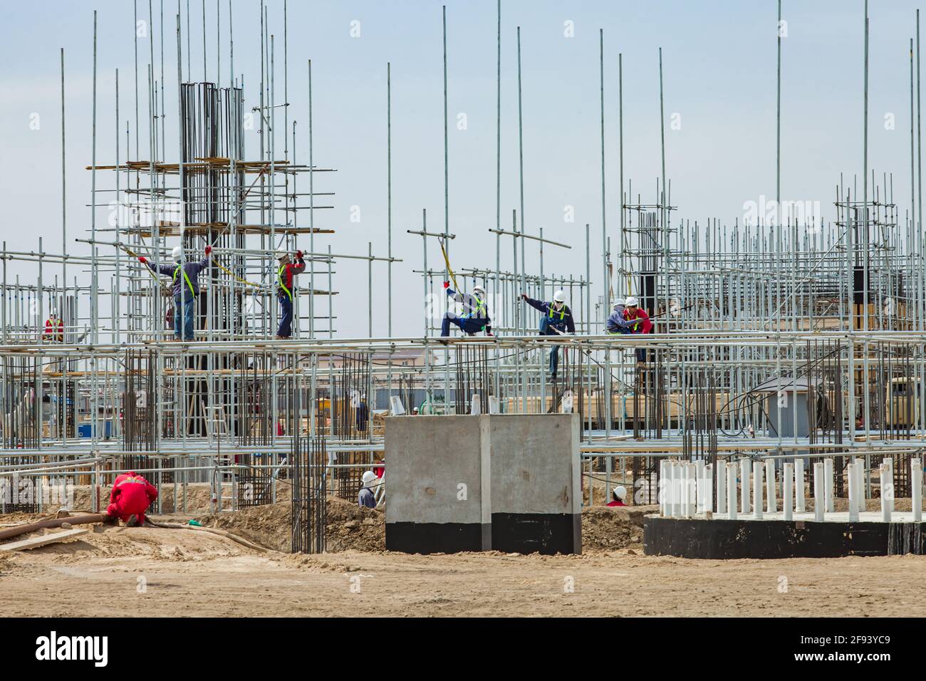 Atyrau/Kazakhstan - May 21 2012: Oil refinery plant modernization ...