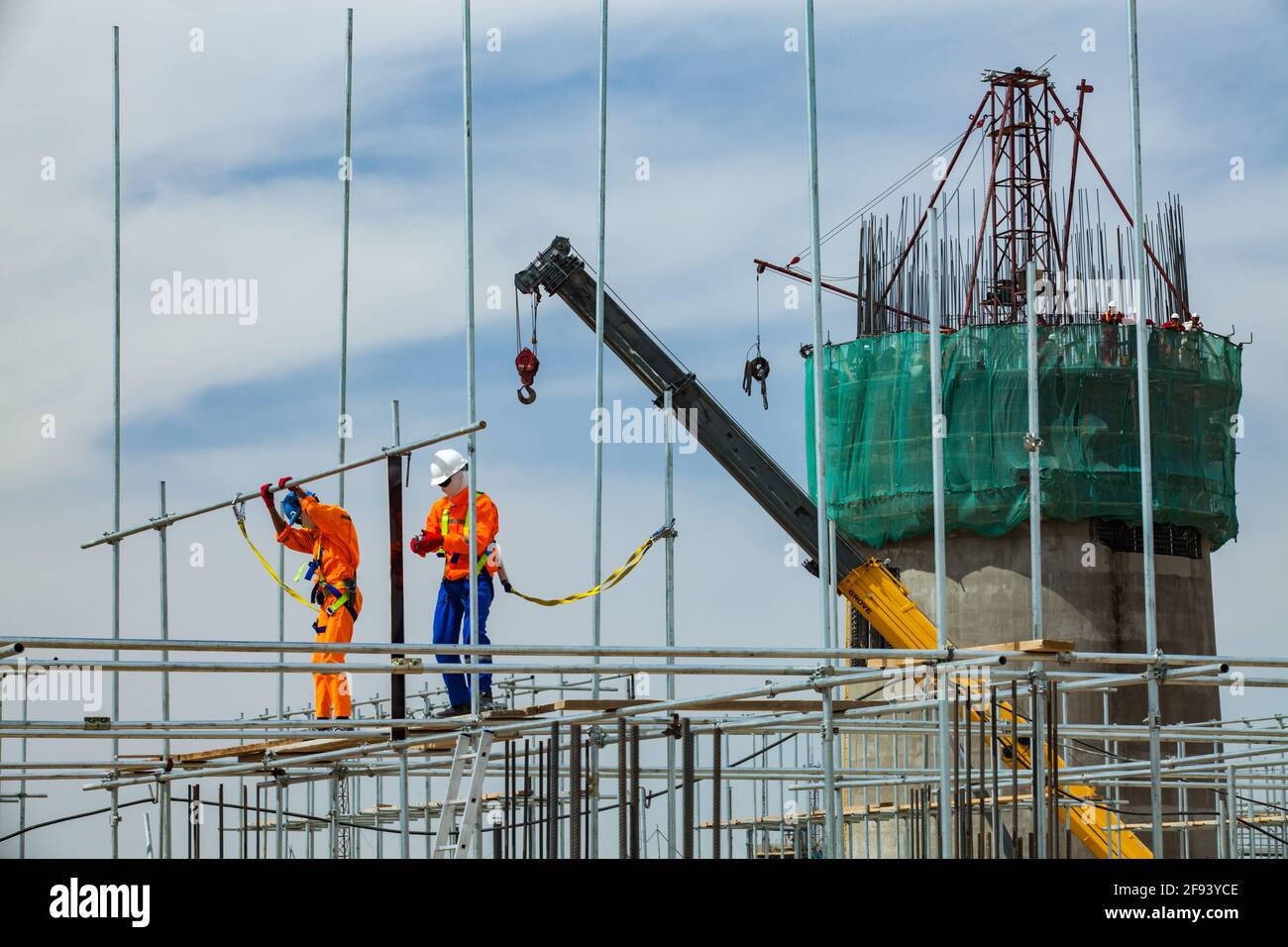 Atyrau/Kazakhstan - May 21 2012: Oil refinery plant modernization ...