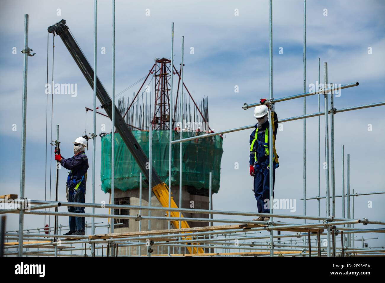 Atyrau/Kazakhstan - May 21 2012: Oil refinery plant modernization ...