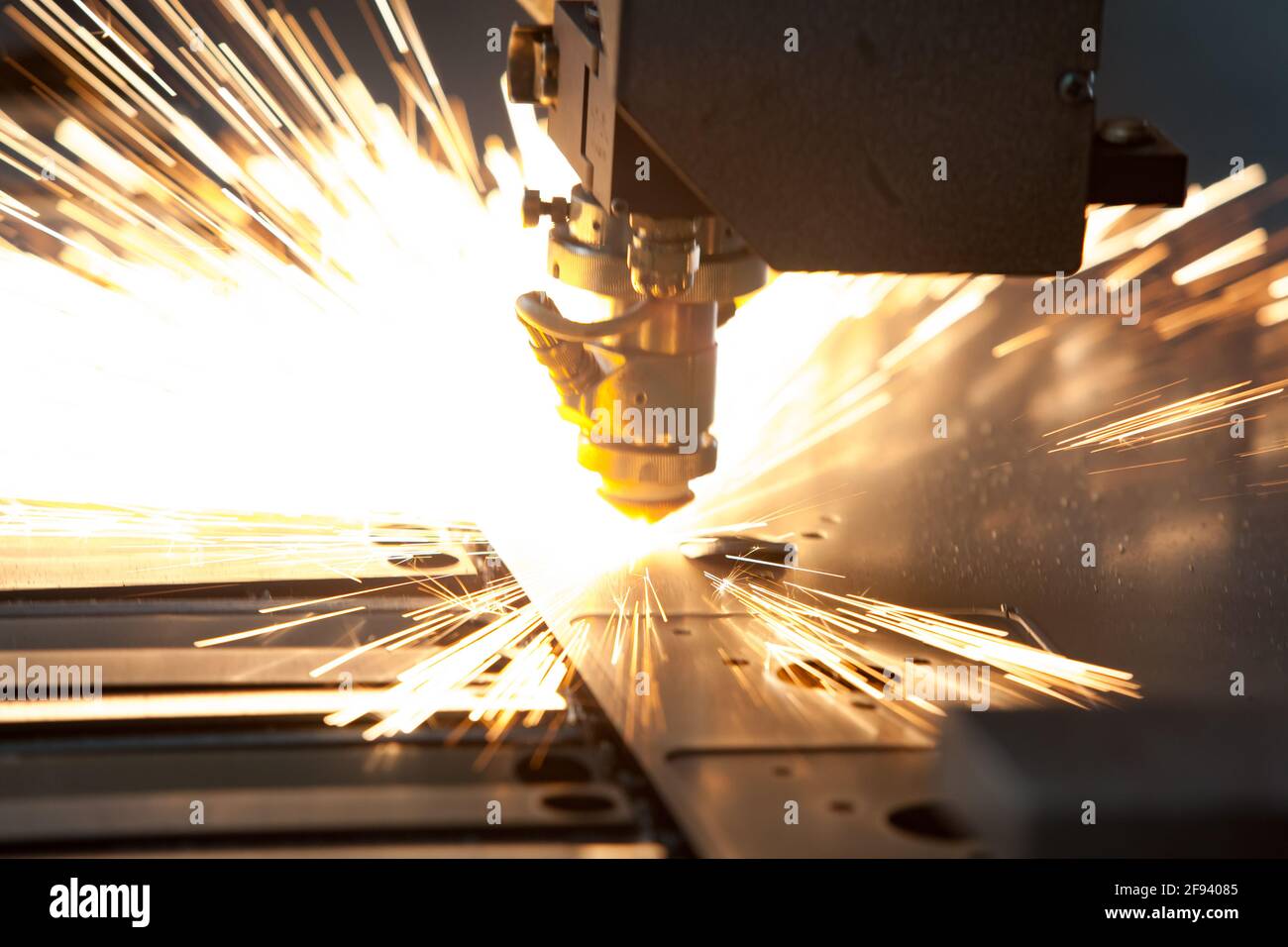 Modern laser precision CNC cutting machine Stock Photo - Alamy