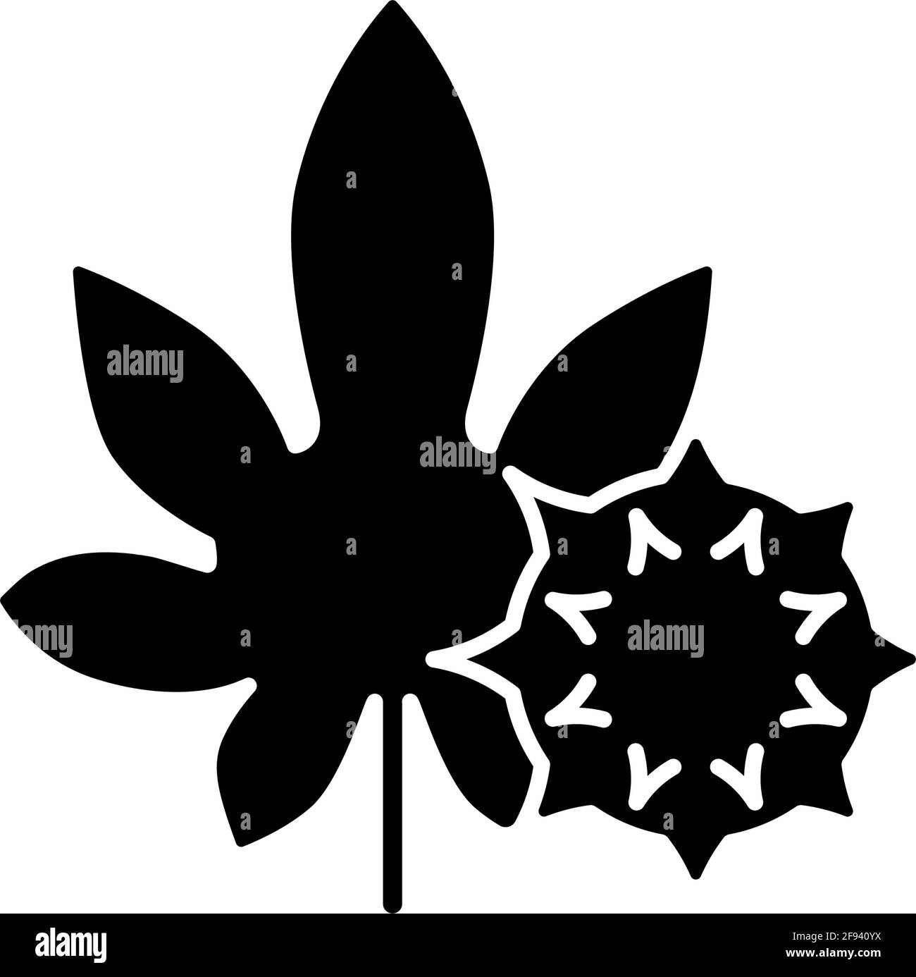 Castor bean black glyph icon Stock Vector Image & Art - Alamy