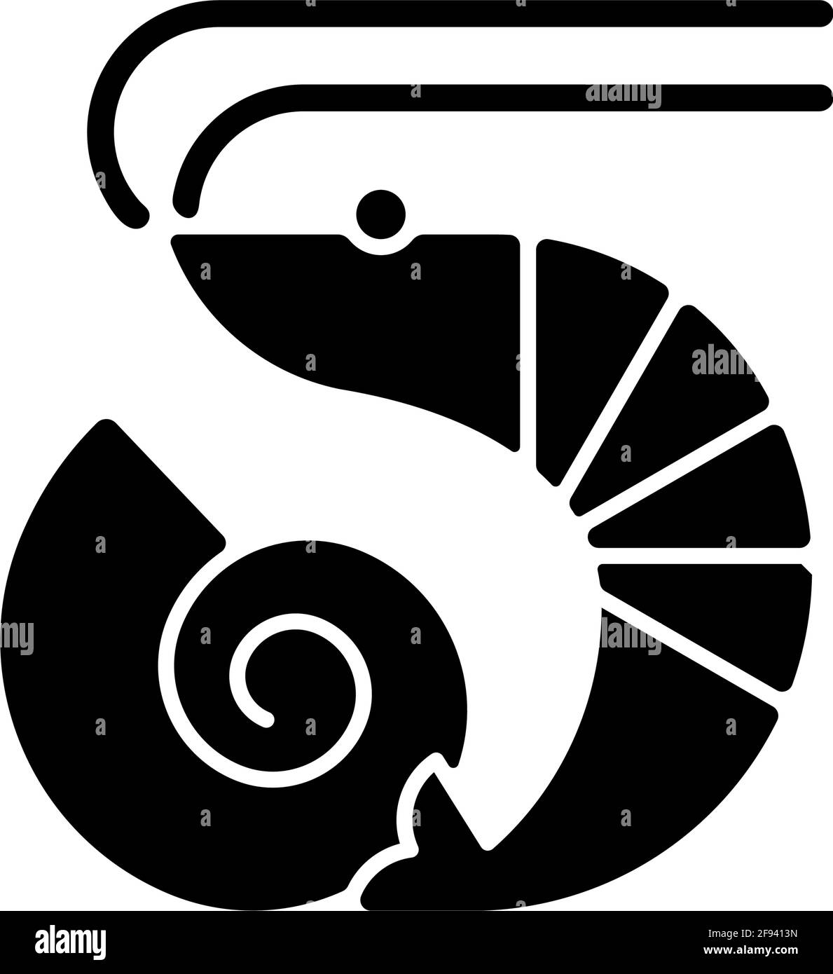 Crustaceans and molluscs black glyph icon Stock Vector Image & Art - Alamy