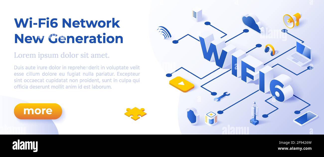 Wi fi 6 Stock Vector Images - Alamy