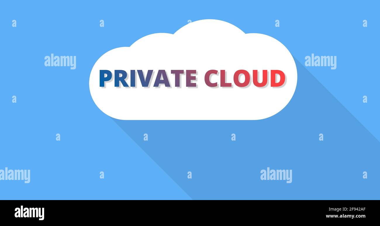The Illustration cloud technology. CLoud computing and services Stock ...